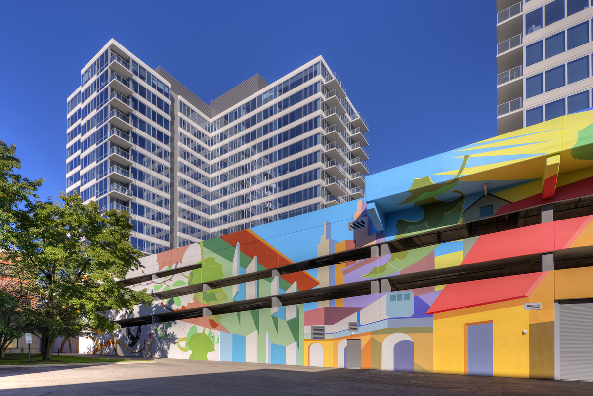 Downtown Evanston Gifted Colorful New Mural on South Side of E2 ...